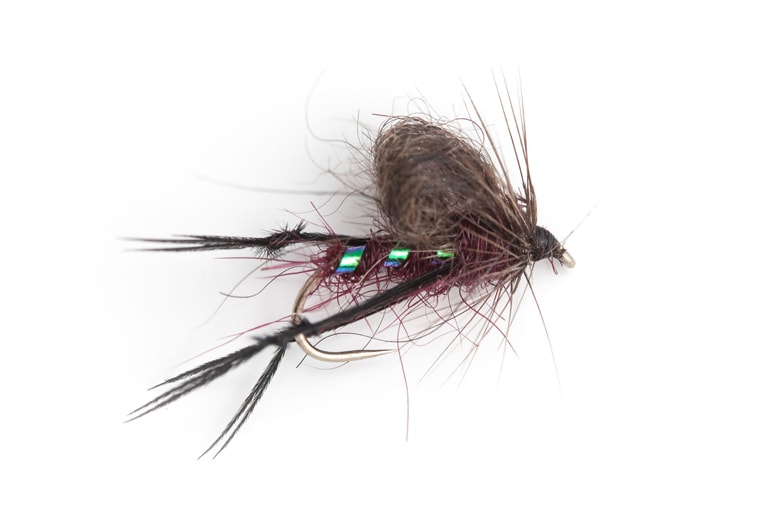 Christopher Bassano Loop Wing Claret Hopper Mylar Rib #12 — Aussie Angler